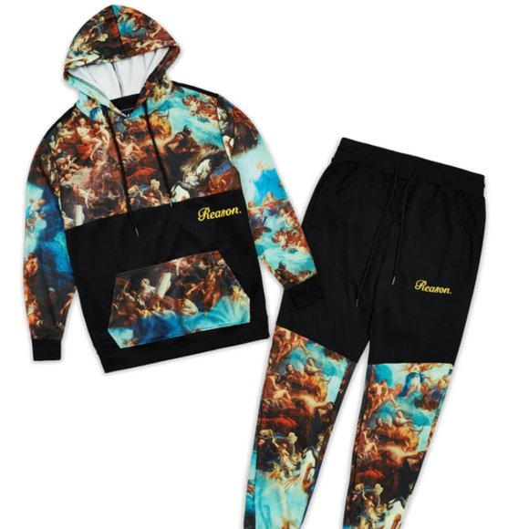 REASON CLOTHING BRAND | Pants | Reason Brand Renaissance Allover Print ...